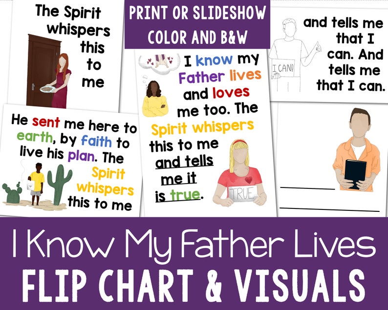 I Know My Father Lives Flip Chart & Visual Aids Teach Come - Etsy