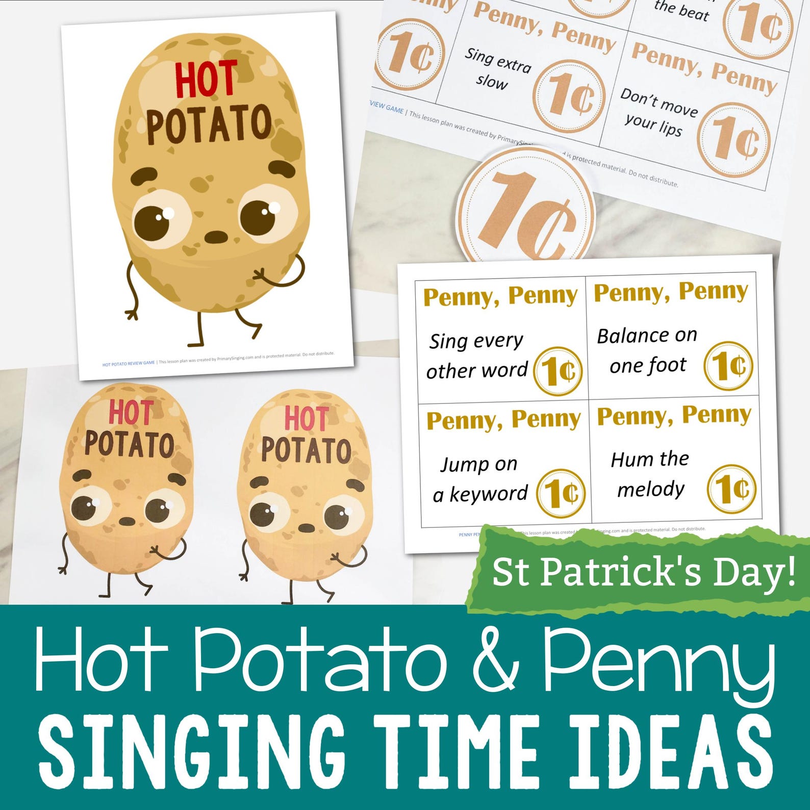 Hot Potato & Penny, Penny Games Fun Singing Time Review Activities for ...