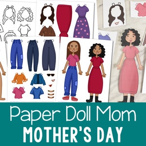 Mother's Day Make a Mom Paper Dolls Printable Primary - Etsy