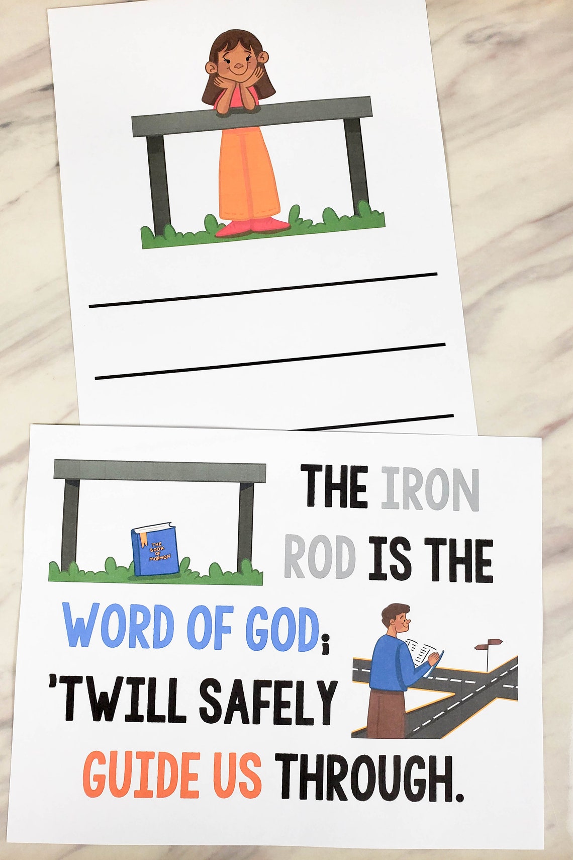 The Iron Rod Flip Chart & Visual Aids Singing Time Come Follow Me Hymn ...