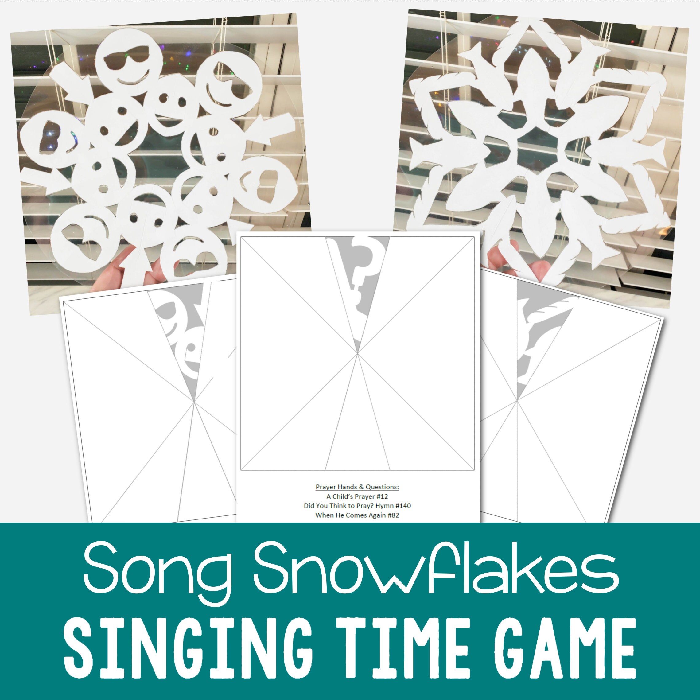 Primary Song Snowflakes Printable Templates 7 PDF Template to Cut ...