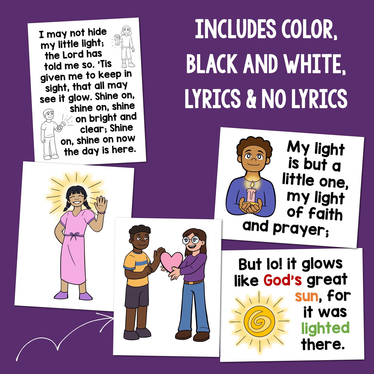 Shine on Flip Chart Visual Aids Teach Lyrics 2025 Come Follow Me D&C ...