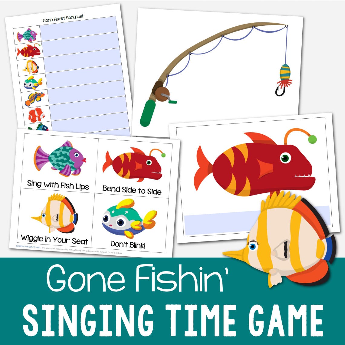 Gone Fishin' Primary Singing Time Game Great for Father's Day or to ...