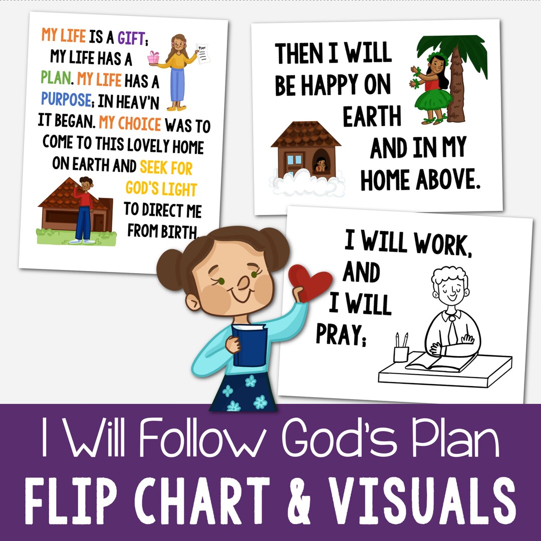 I Will Follow God's Plan Flip Chart & Visual Aids Teach Come Follow Me ...