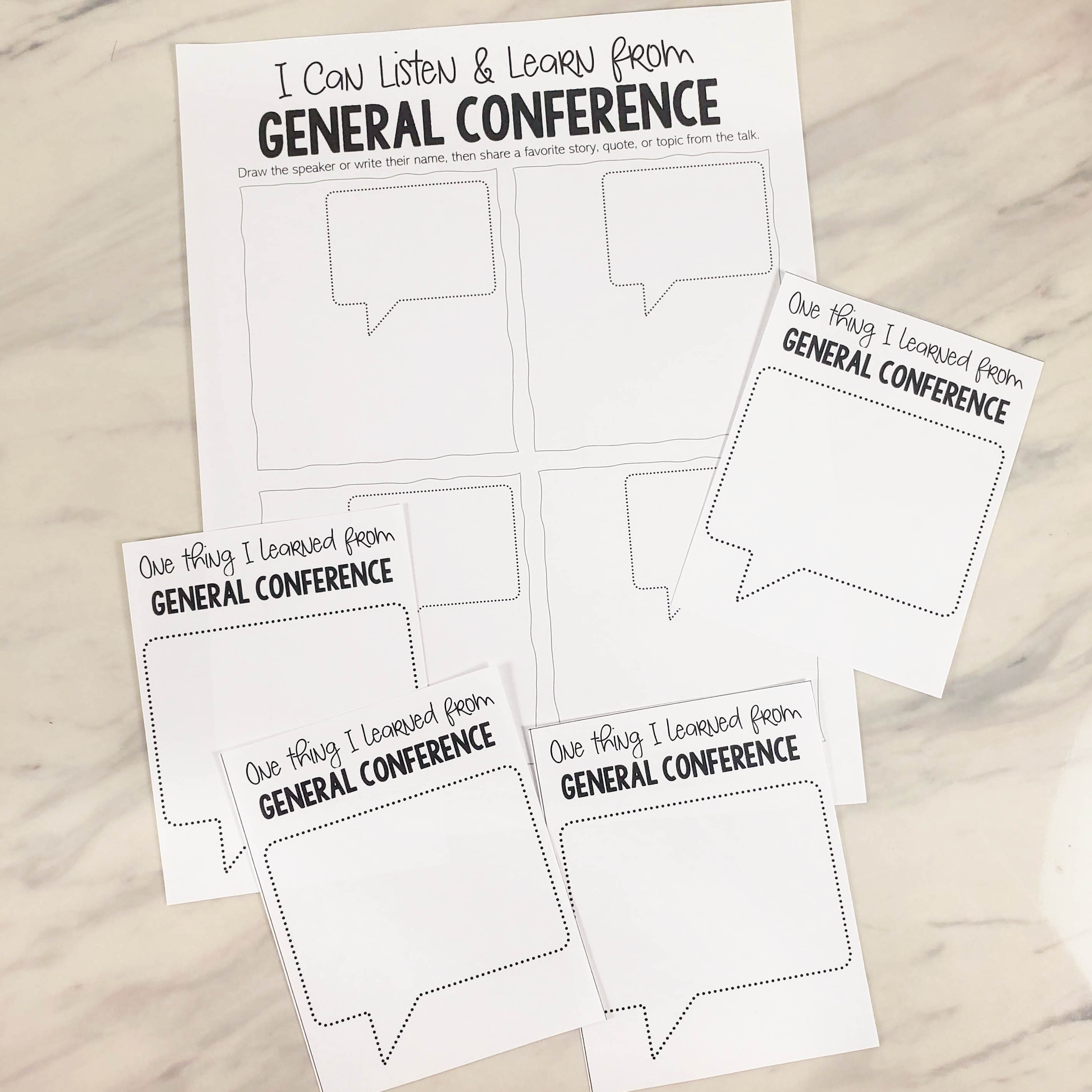 General Conference Printable Notepad Note Taking Sheets for Church ...