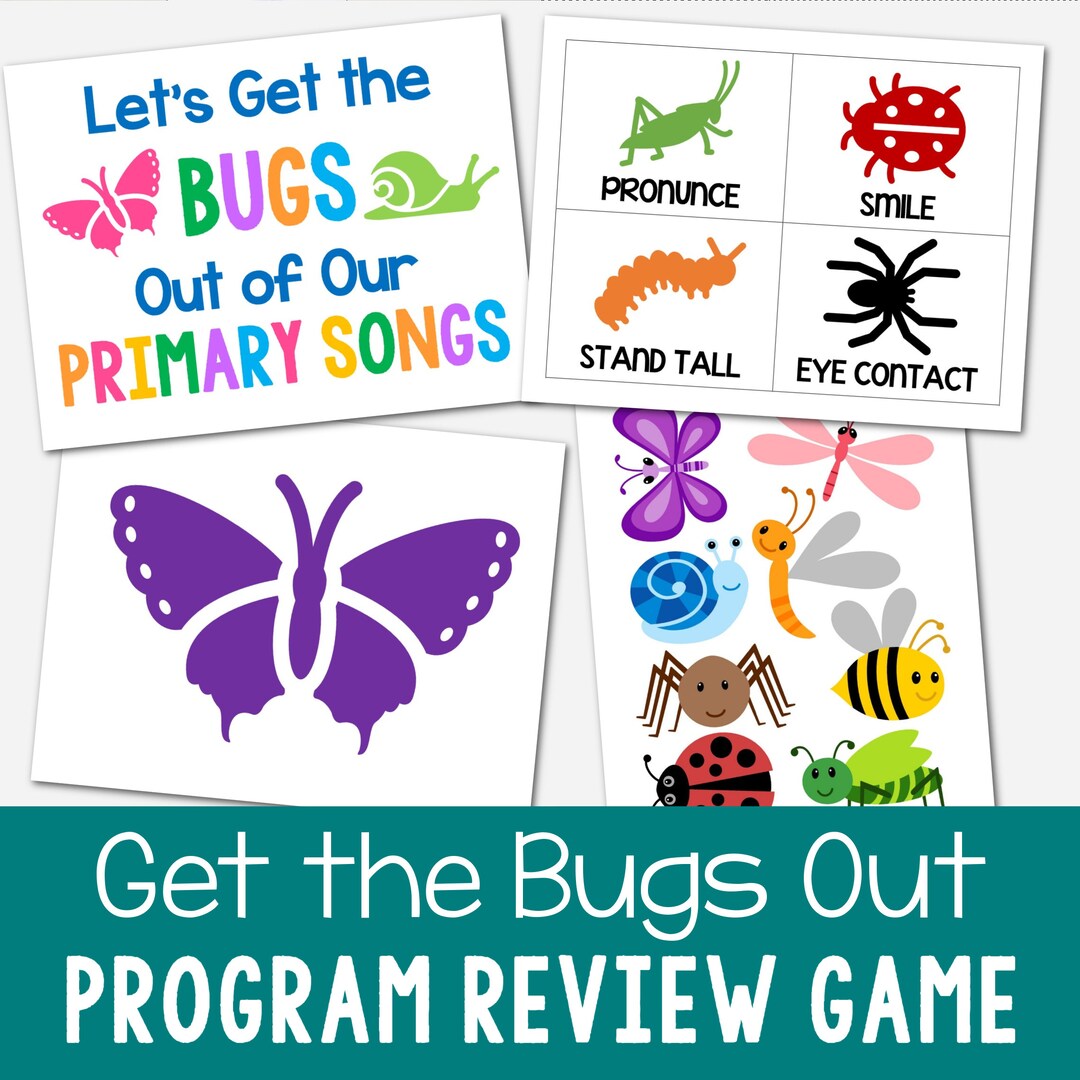Get the Bugs Out Primary Program Review Game Singing Time Song Activity ...