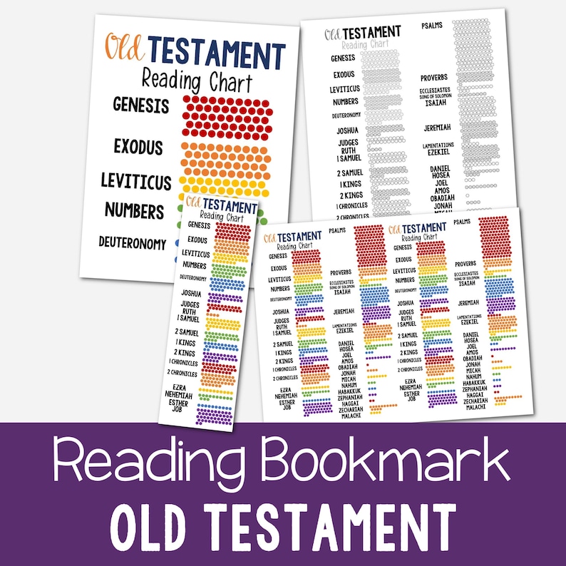 Old Testament Printable Reading Chart & Bookmark | LDS Come Follow Me ...
