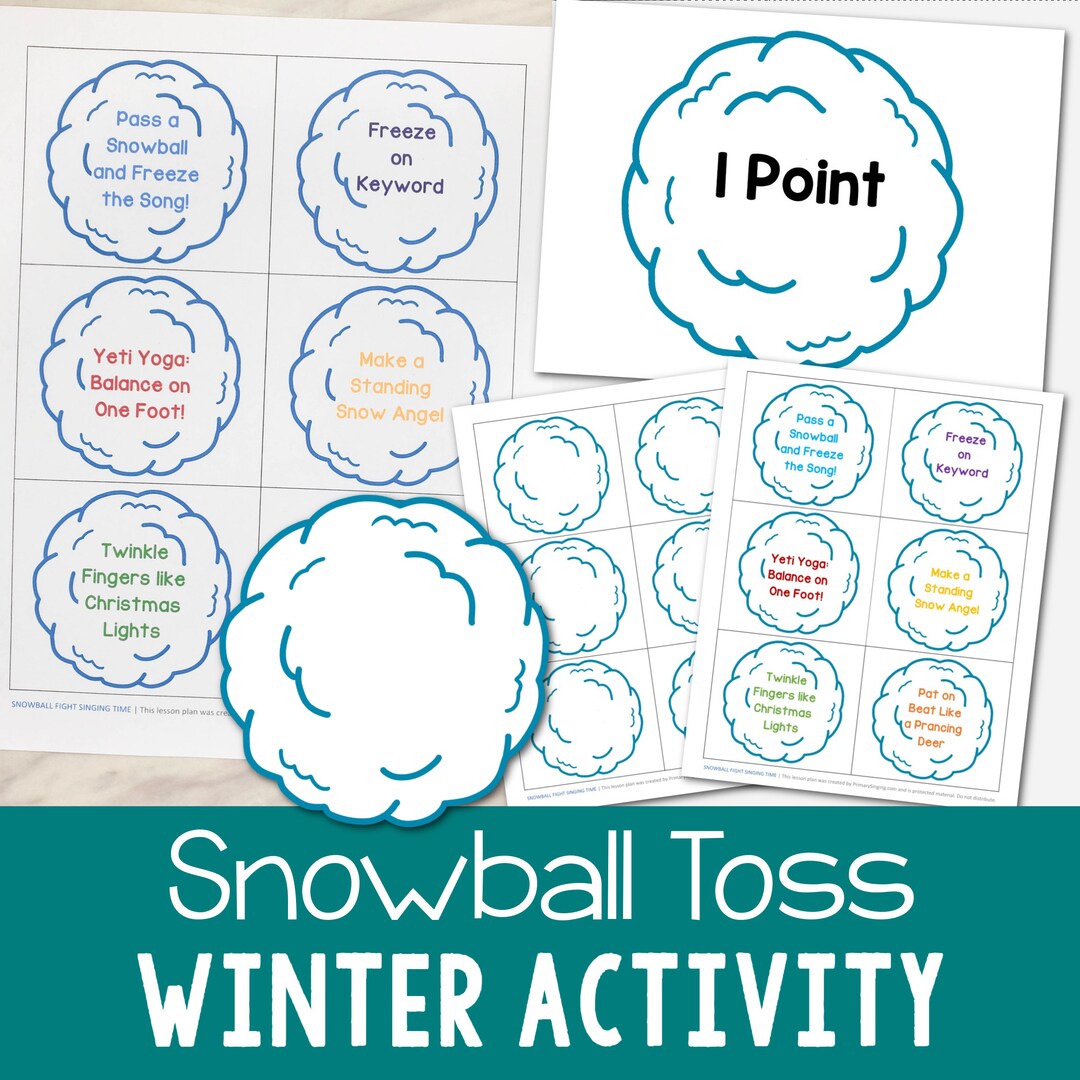 Winter Snowball Toss Christmas Singing Time Ideas 12 Ways to Sing Cards ...