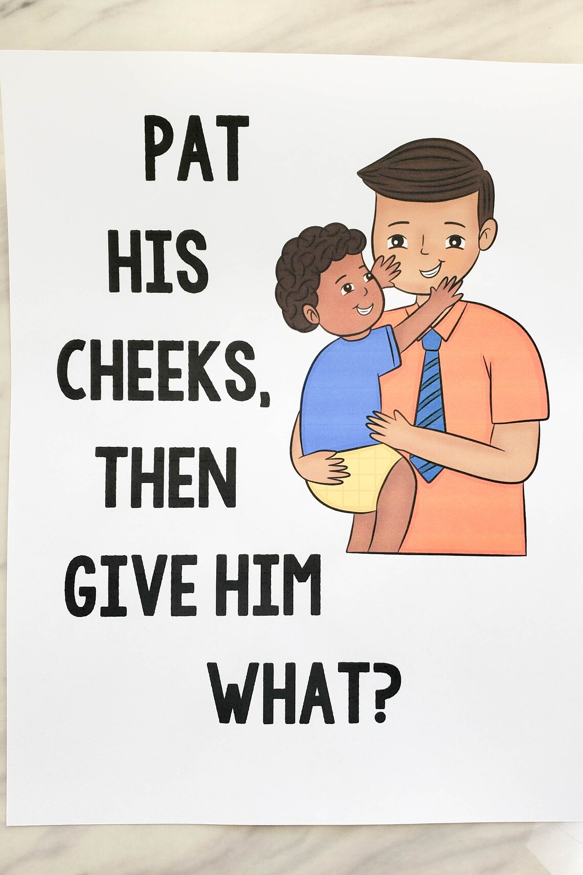 Daddy's Homecoming Flip Chart Visual Aids Singing Time Teach Father's ...