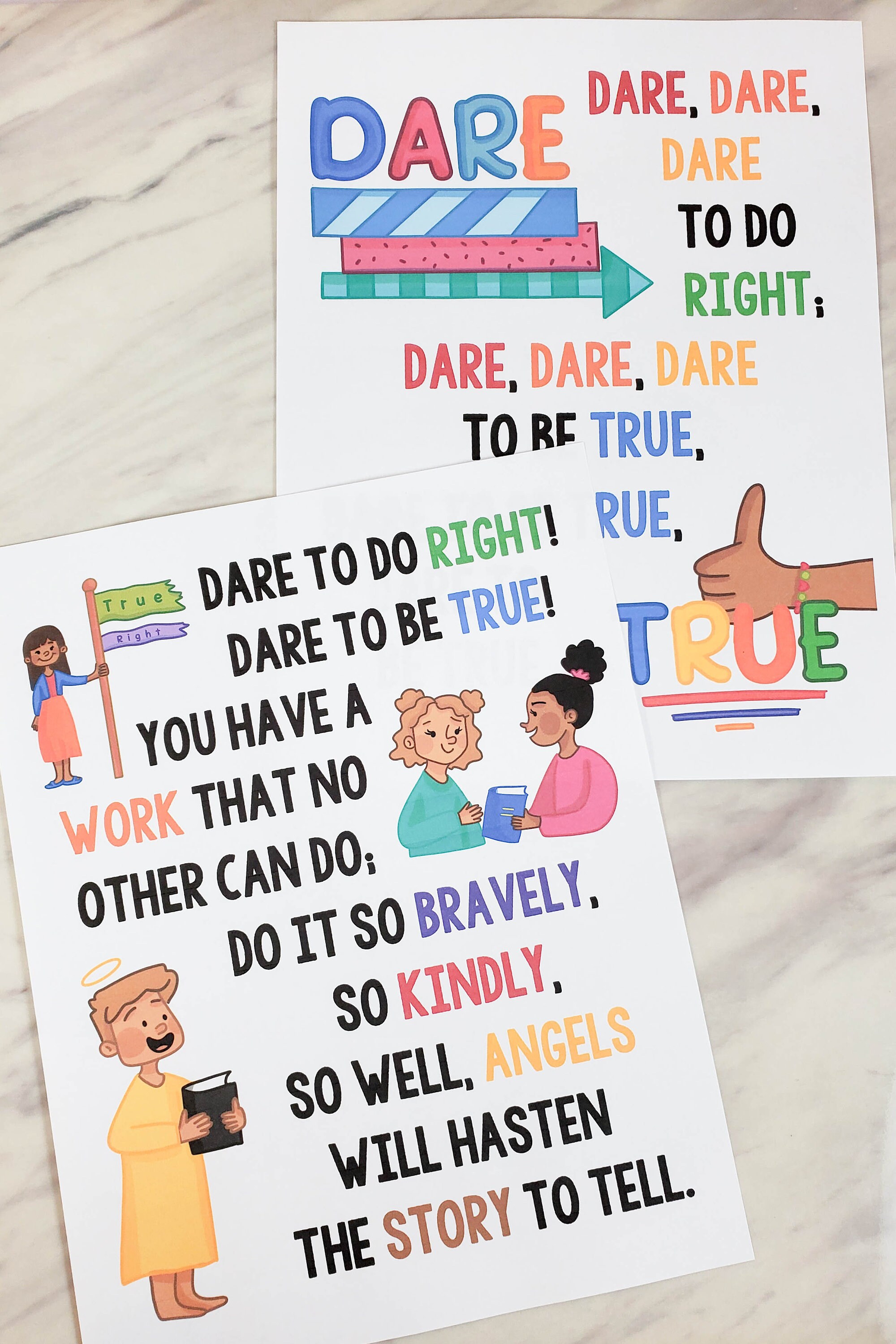 Dare to Do Right Flip Chart & Visual Aids Singing Time Slideshow ...