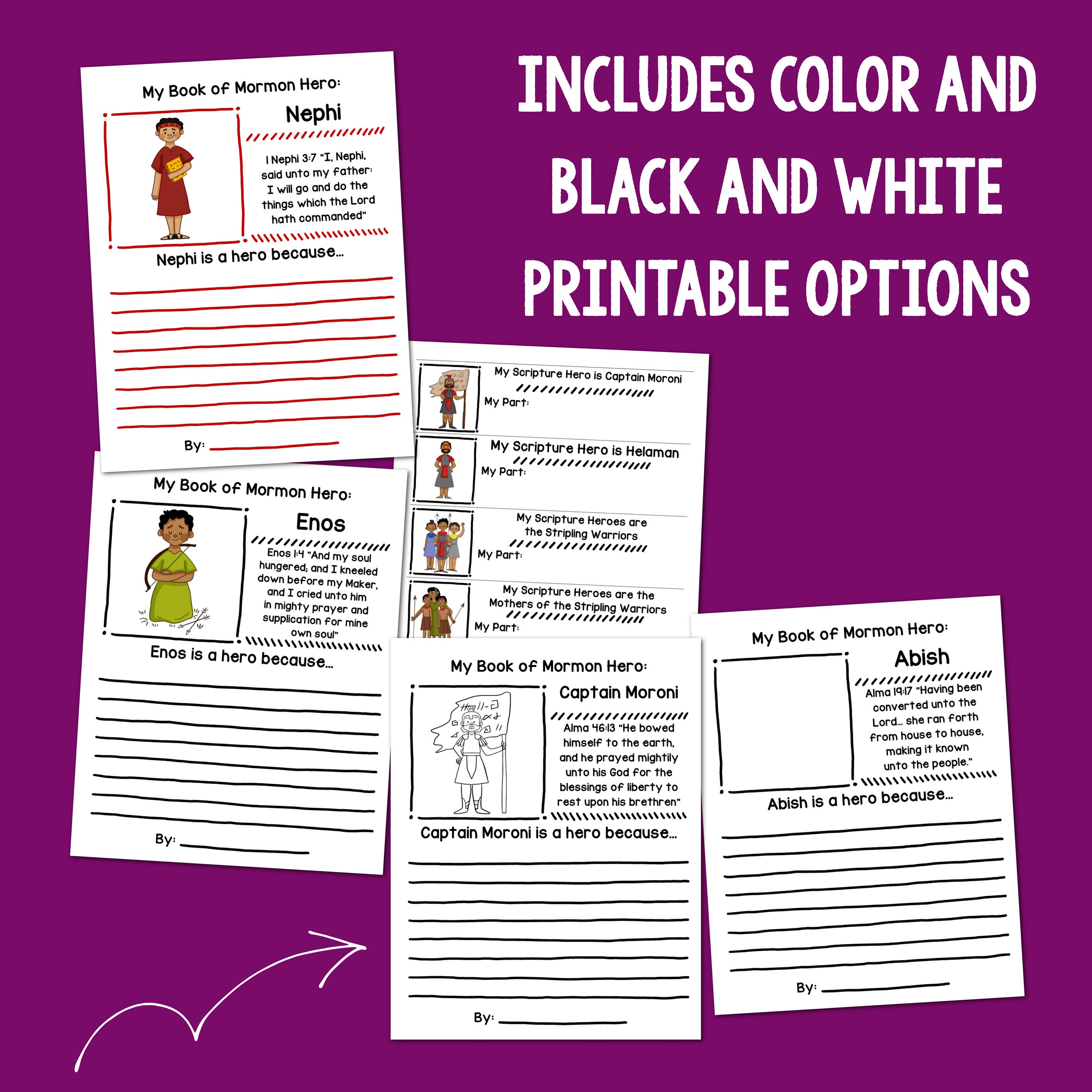 Book of Mormon Heroes Primary Program Script 2024 Outline Question ...
