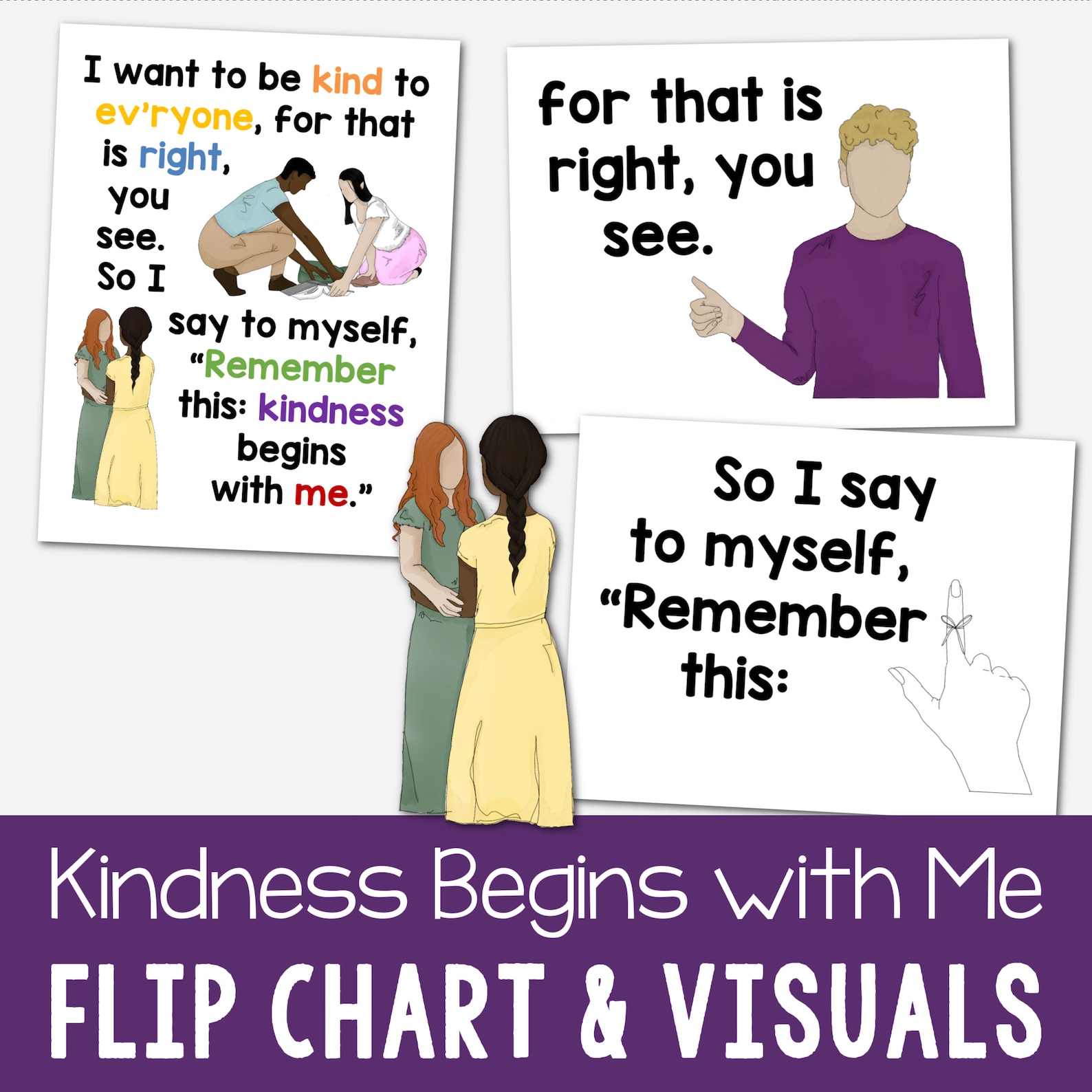 Kindness Begins With Me Flip Chart & Visual Aids Teach Come Follow Me ...