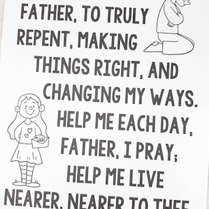 Help Me Dear Father Flip Chart & Visual Aids Singing Time Come Follow ...