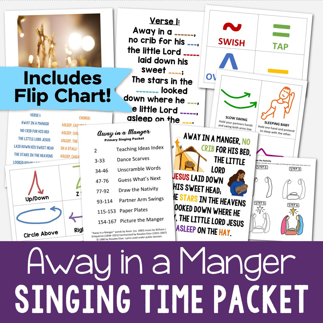 Away in a Manger Singing Time Packet 7 Teaching Ideas & Flip Chart ...