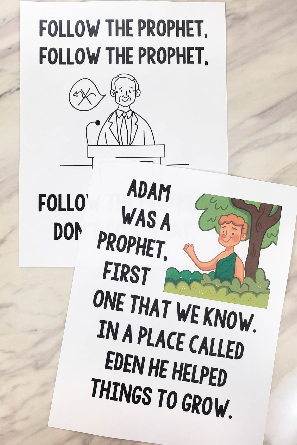 Follow the Prophet Flip Chart & Visual Aids Singing Time Come Follow Me ...