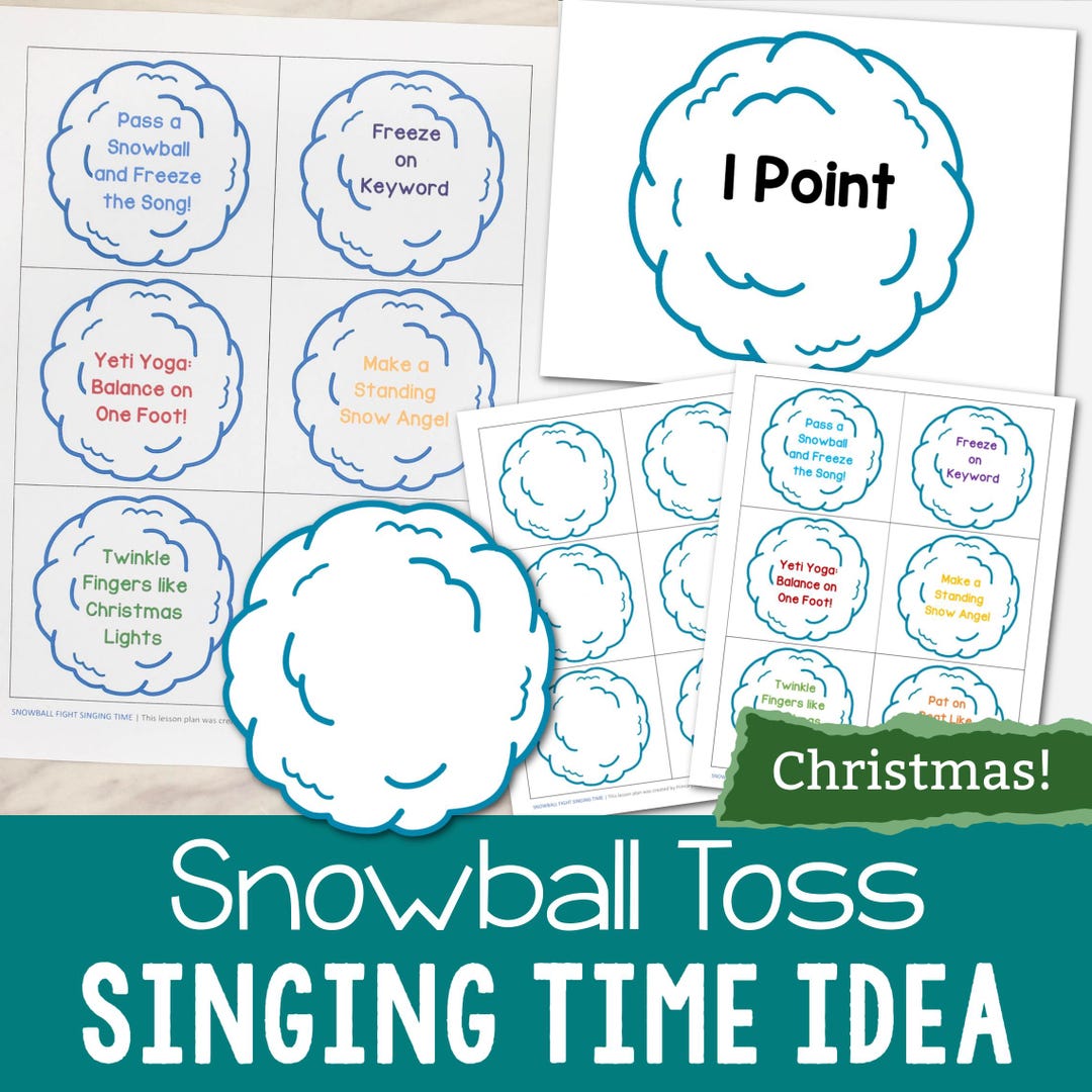 Winter Snowball Toss Christmas Singing Time Ideas 12 Ways to Sing Cards ...