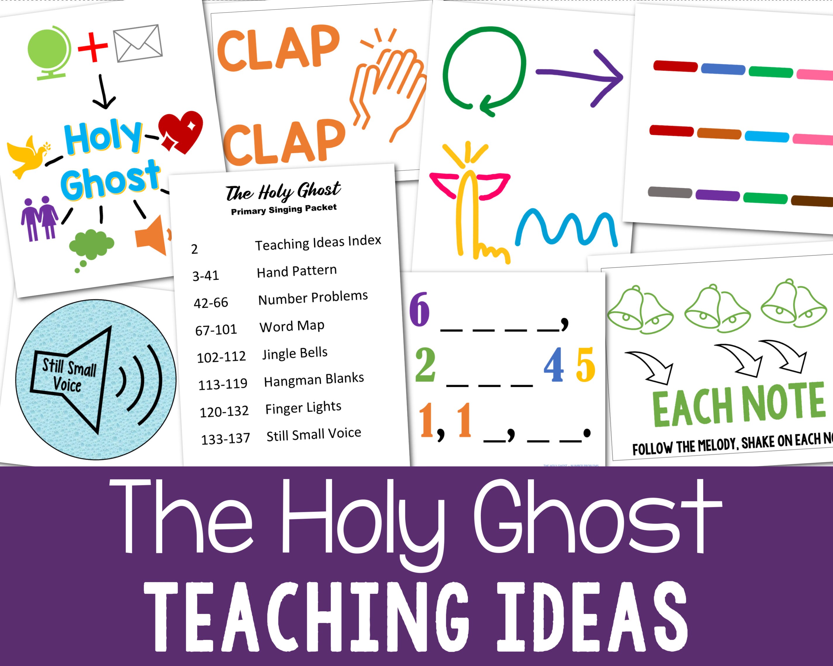 The Holy Ghost Teaching Ideas 7 Singing Time Activities Printable ...