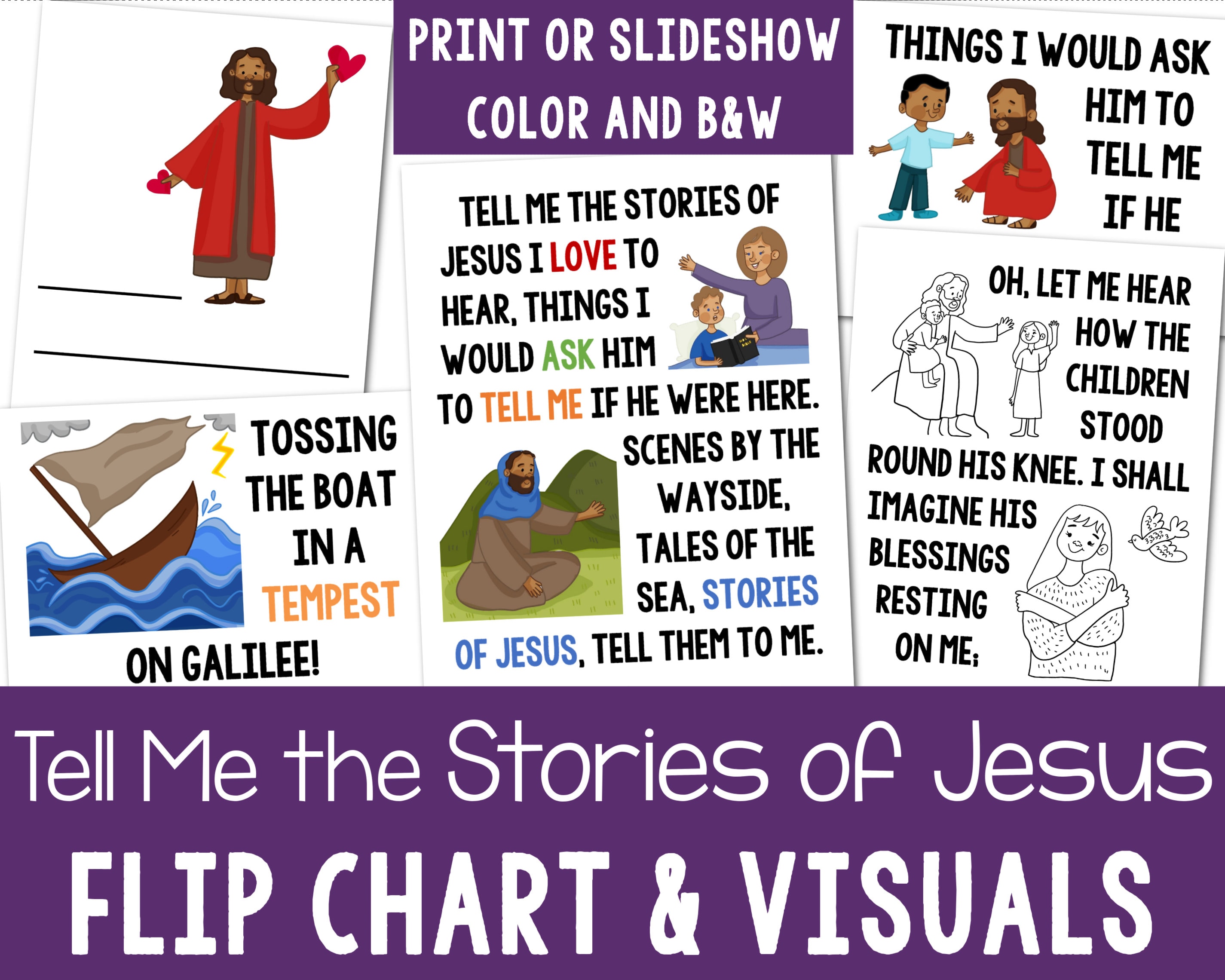 Tell Me the Stories of Jesus Flip Chart Visual Aids LDS - Etsy