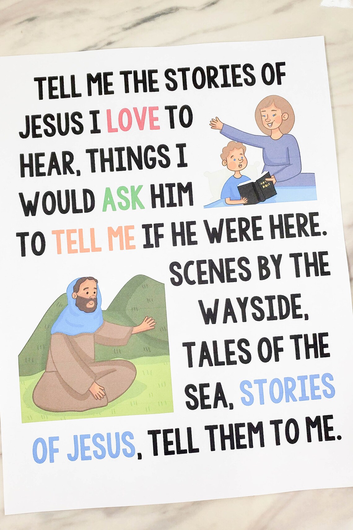 Tell Me the Stories of Jesus Flip Chart Visual Aids LDS Primary Music ...