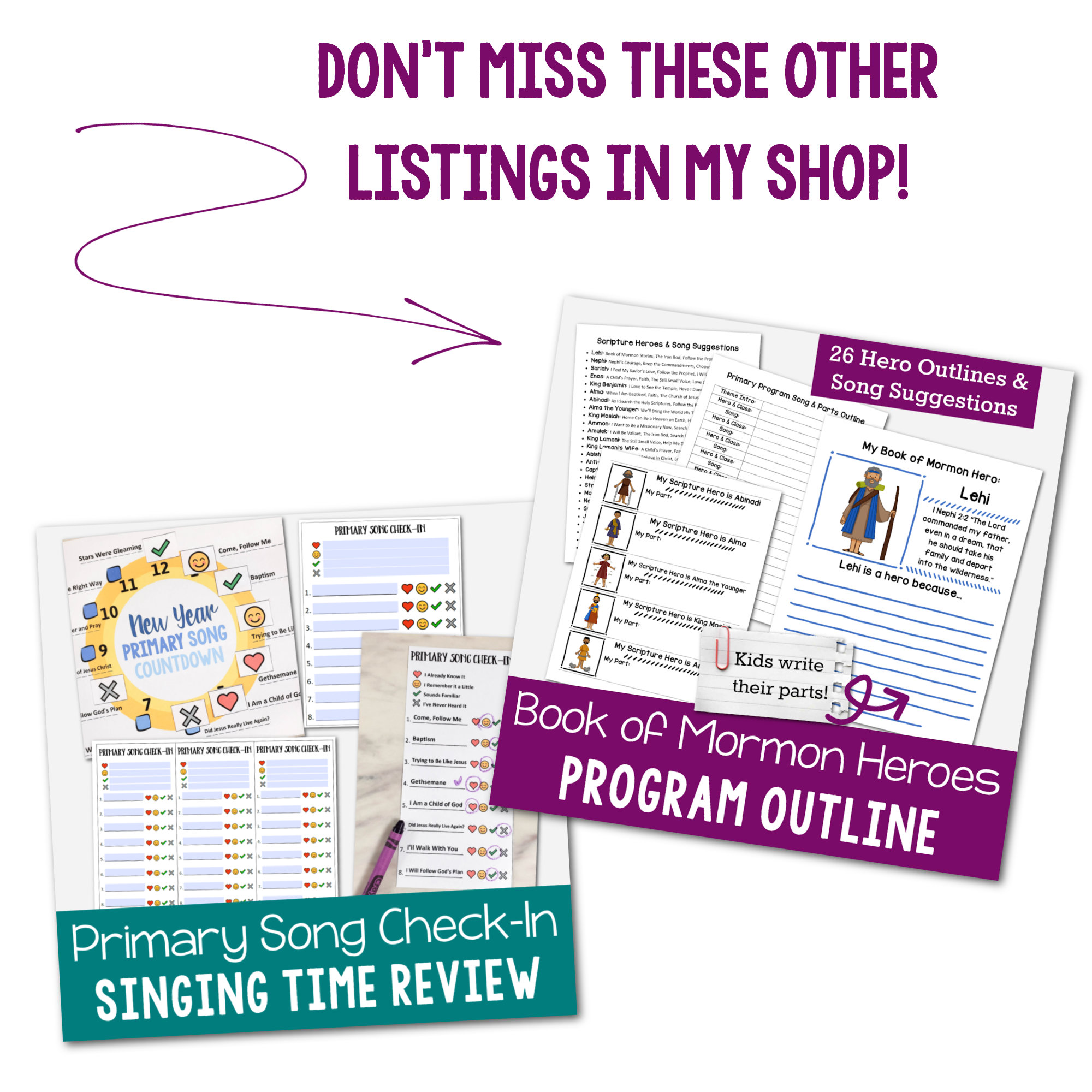 Primary Program Script 2024 Book of Mormon Song Outline Question ...