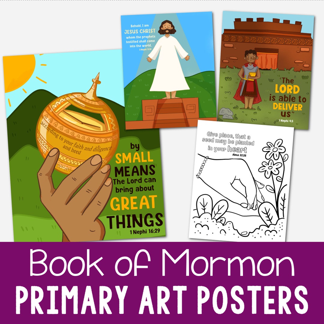 Book of Mormon Primary Posters 24 Full Art Prints & Coloring Pages ...