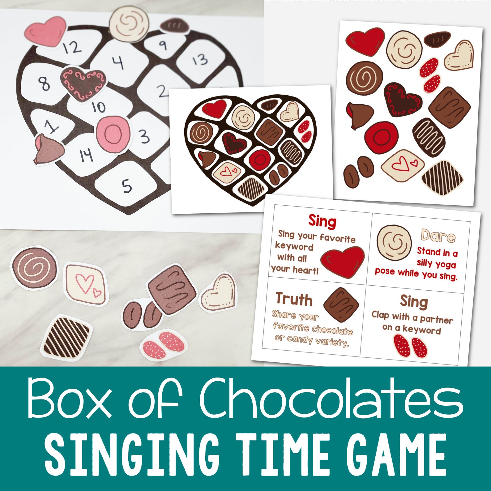 Valentine's Day Box of Chocolates Singing Time Game LDS Primary Music ...