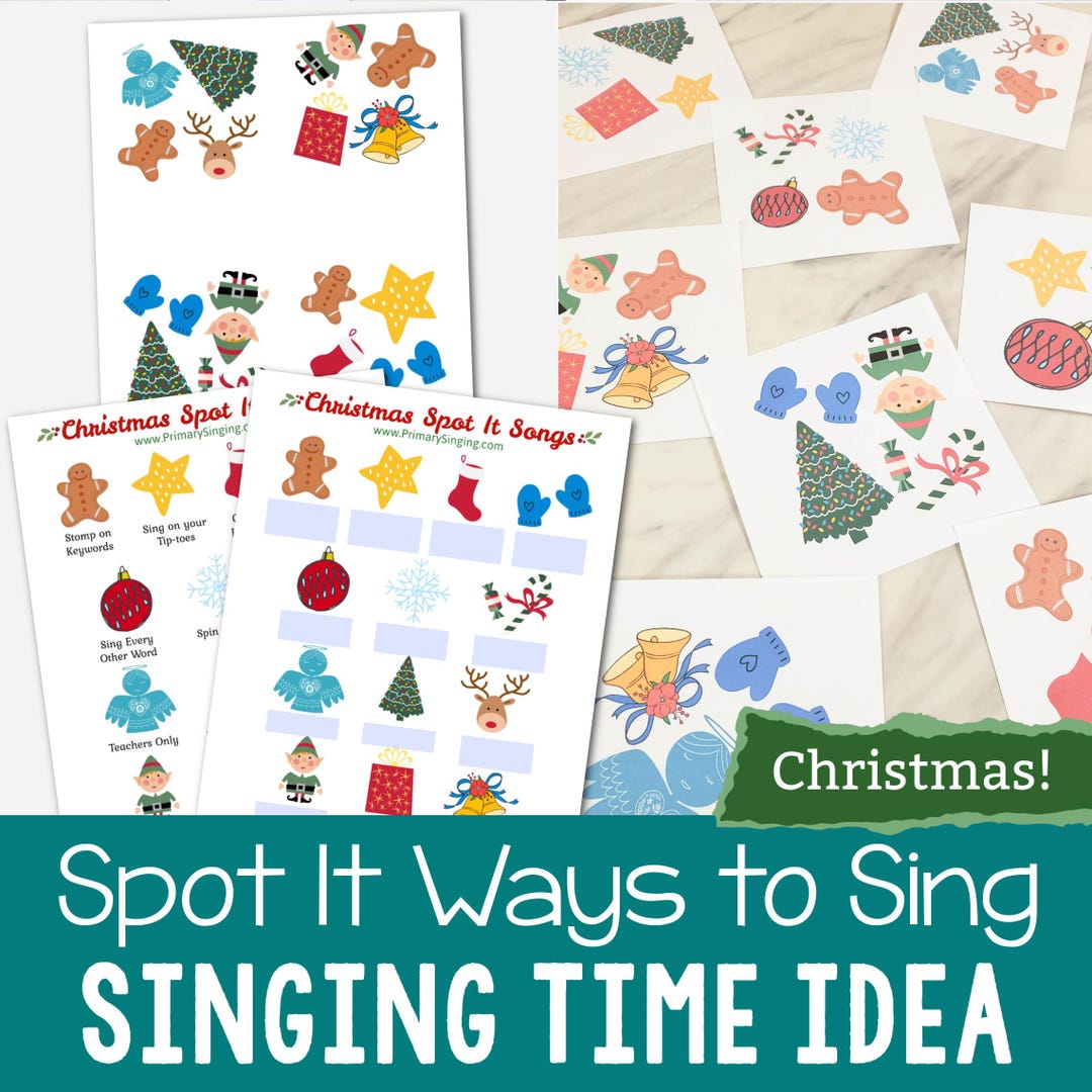 Christmas Spot It Ways to Sing Printable Game Kids Family Classroom ...