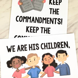 Keep the Commandments Flip Chart Visual Aids for LDS Primary Music Leader Song Helps Slideshow ...