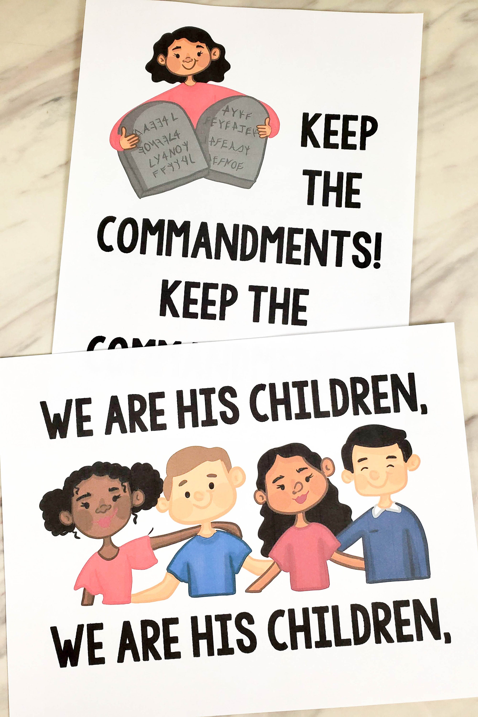 Keep the Commandments Flip Chart Visual Aids for LDS Primary Music ...