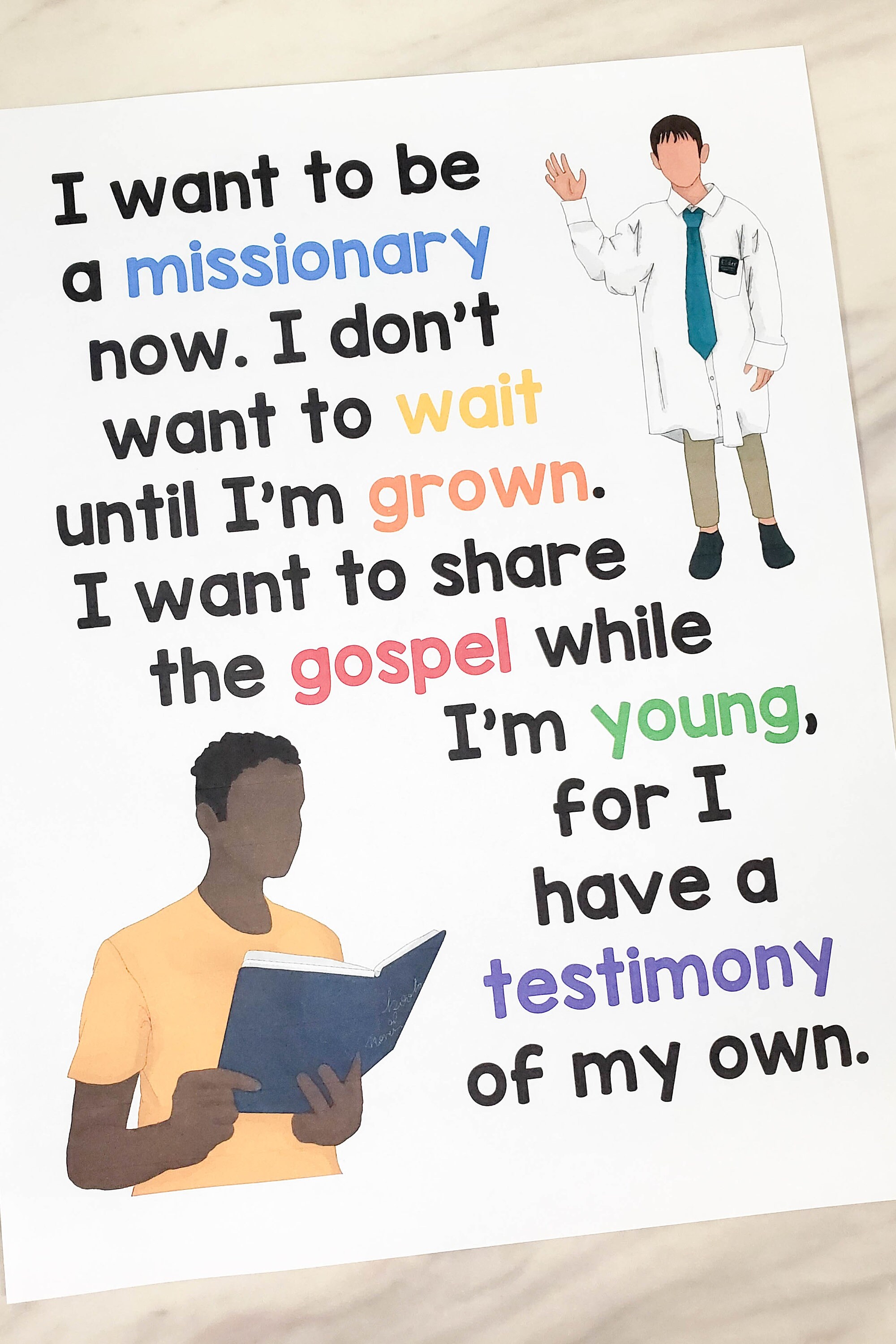 I Want to Be a Missionary Now Flip Chart & Visual Aids Singing Time ...