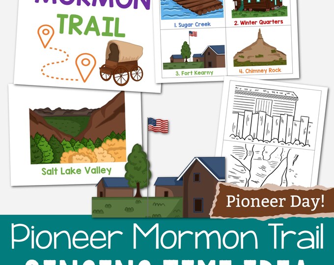 Pioneer Mormon Trail Singing Time Review Game Summer Printable Covered ...