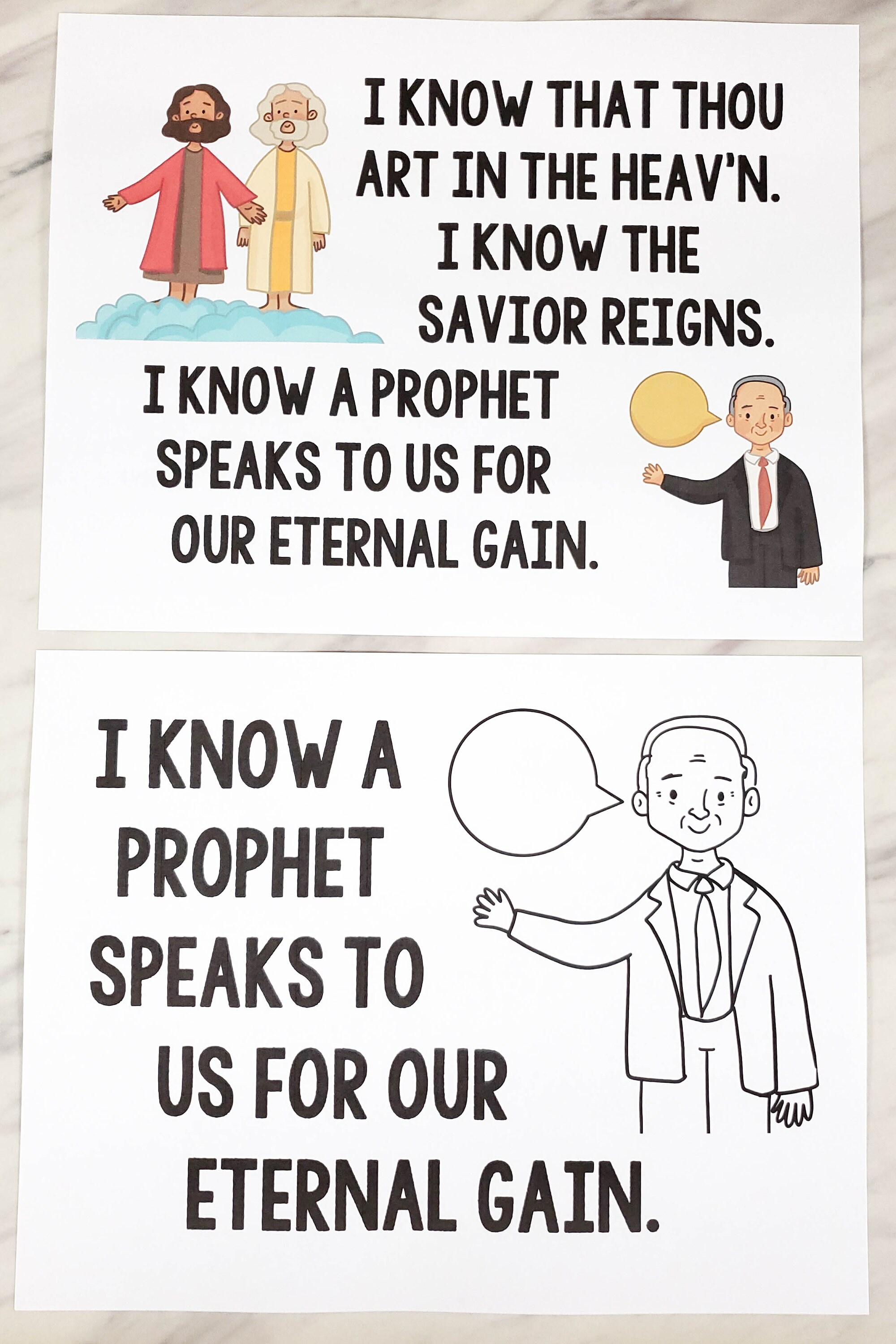 Testimony Flip Chart & Visual Aids Singing Time Come Follow Me Hymn ...