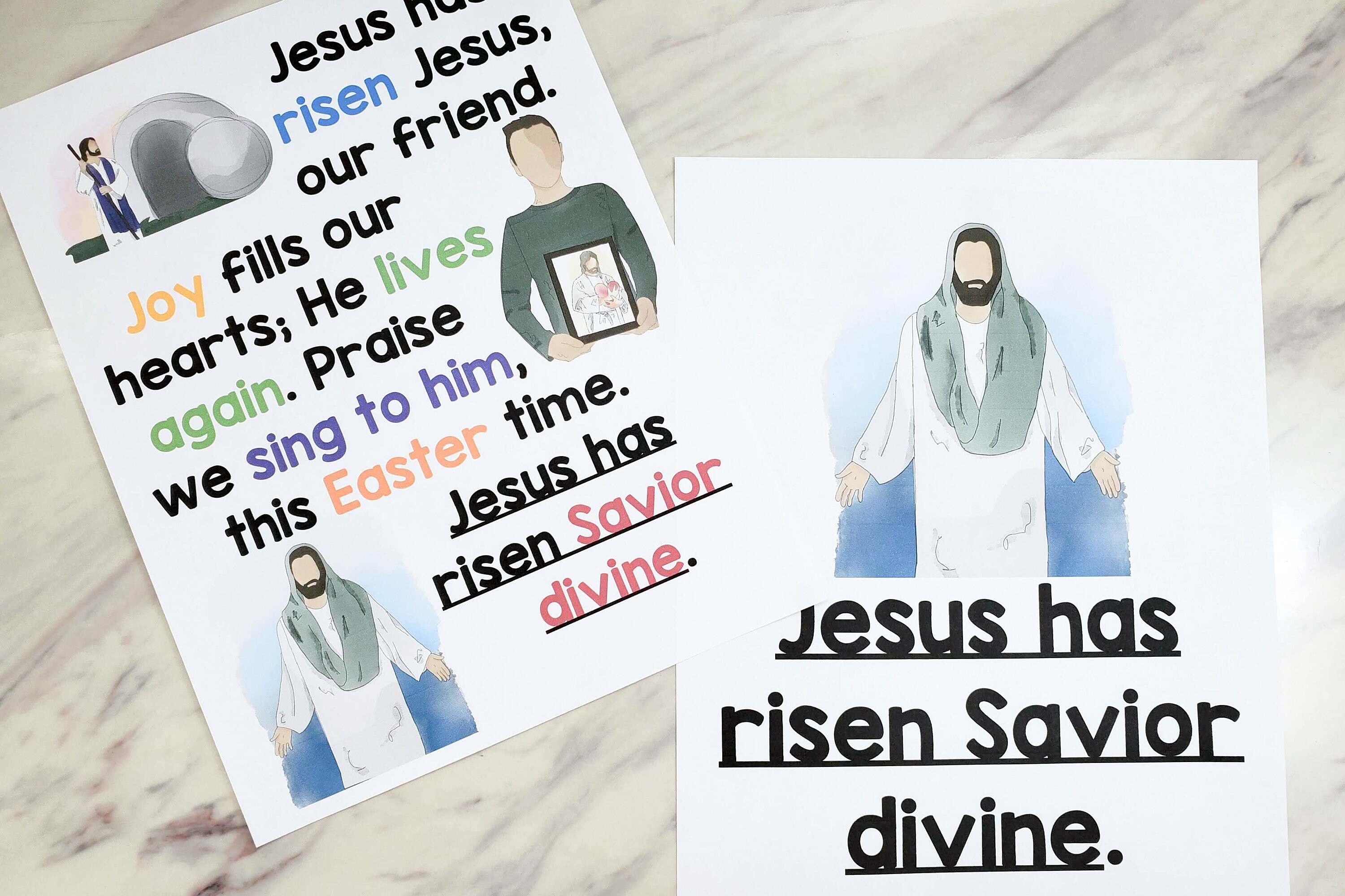 Jesus Has Risen Flip Chart & Visual Aids Teach Come Follow Me Song ...