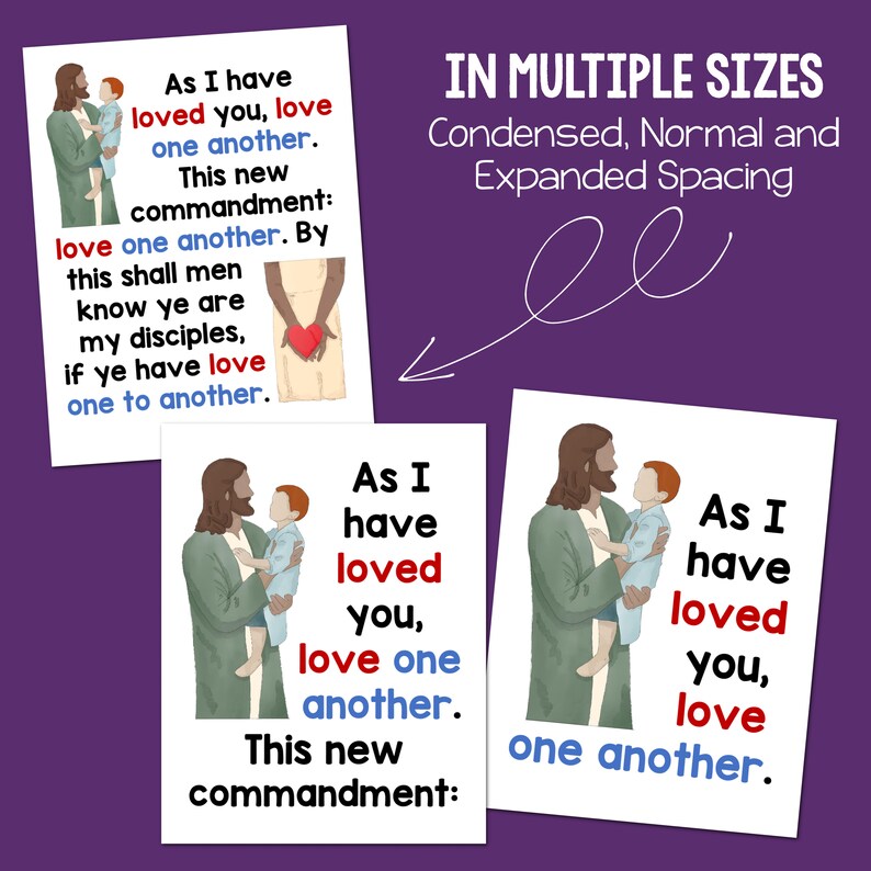 Love One Another Flip Chart LDS Song Visual Aids Printable PDF ...
