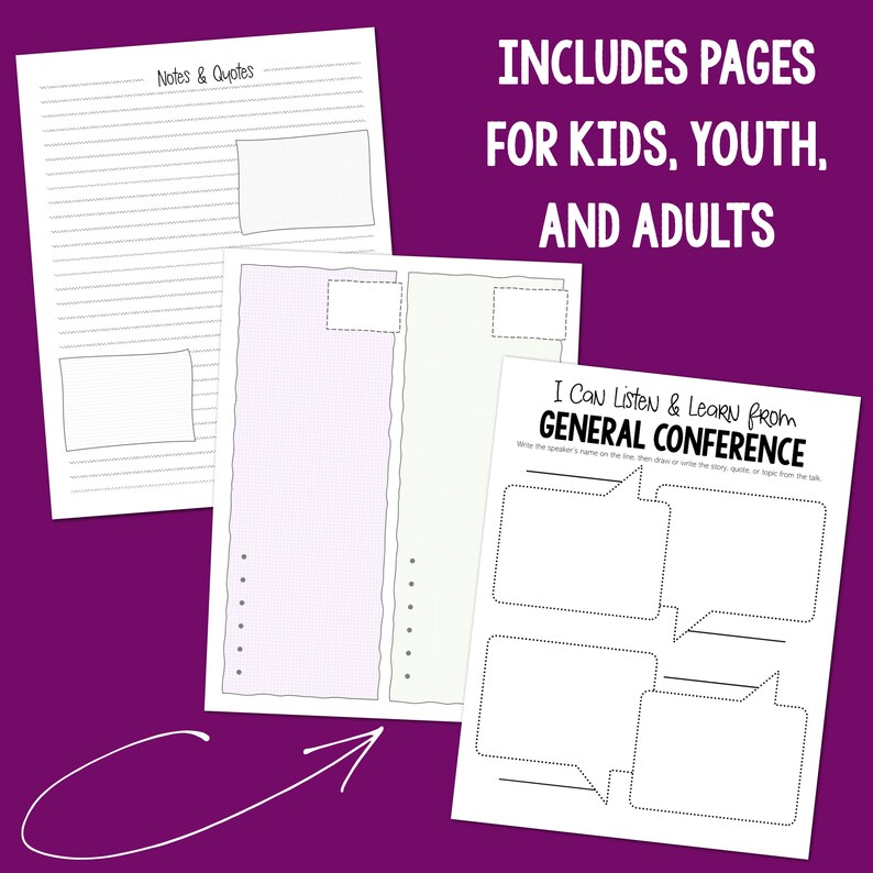 General Conference Printable Notepad Note Taking Sheets for Church ...