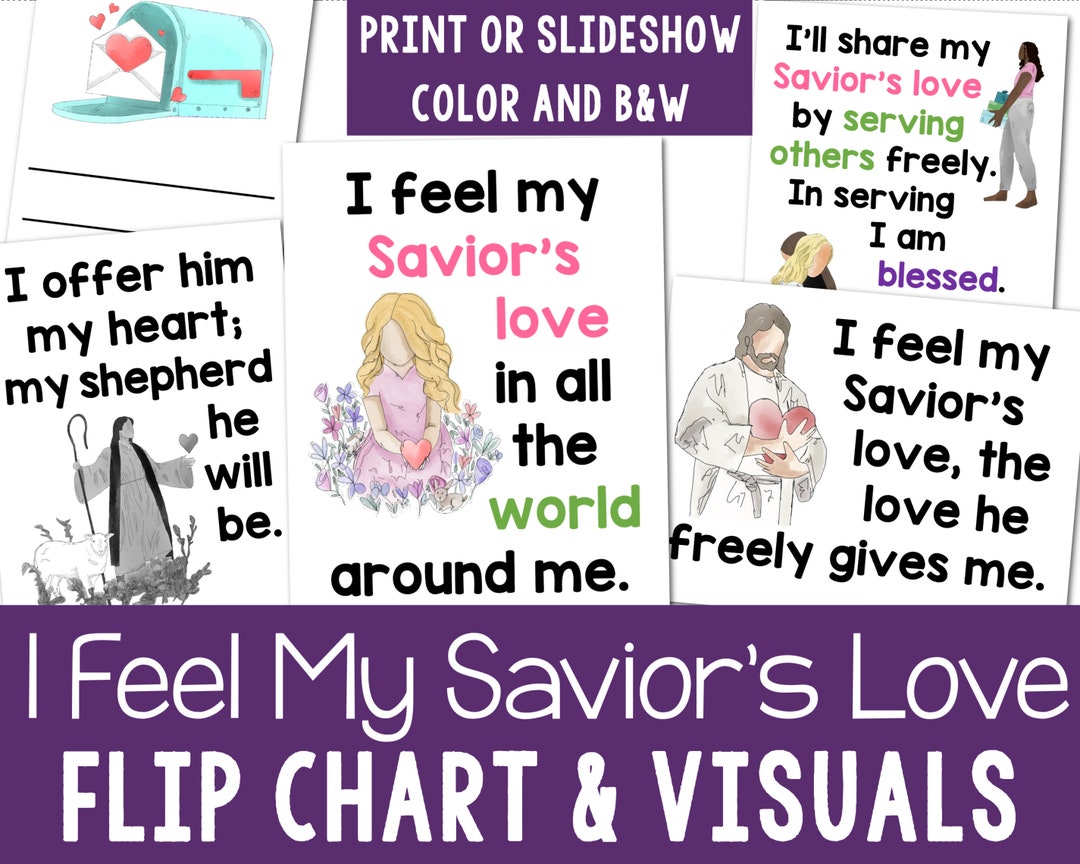 I Feel My Savior's Love Flip Chart & Visual Aids Teach - Etsy