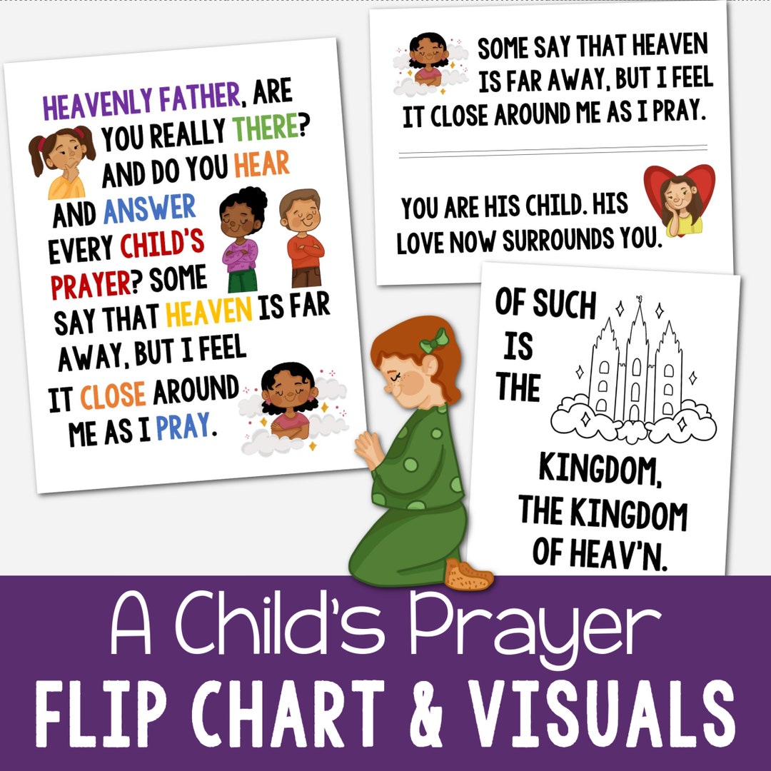 A Child's Prayer Flip Chart Visual Aids Singing Time Teach Come Follow ...