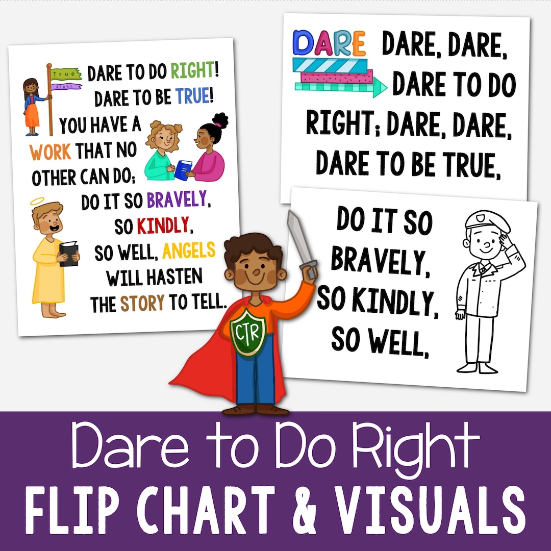 Dare to Do Right Flip Chart & Visual Aids Singing Time Slideshow ...