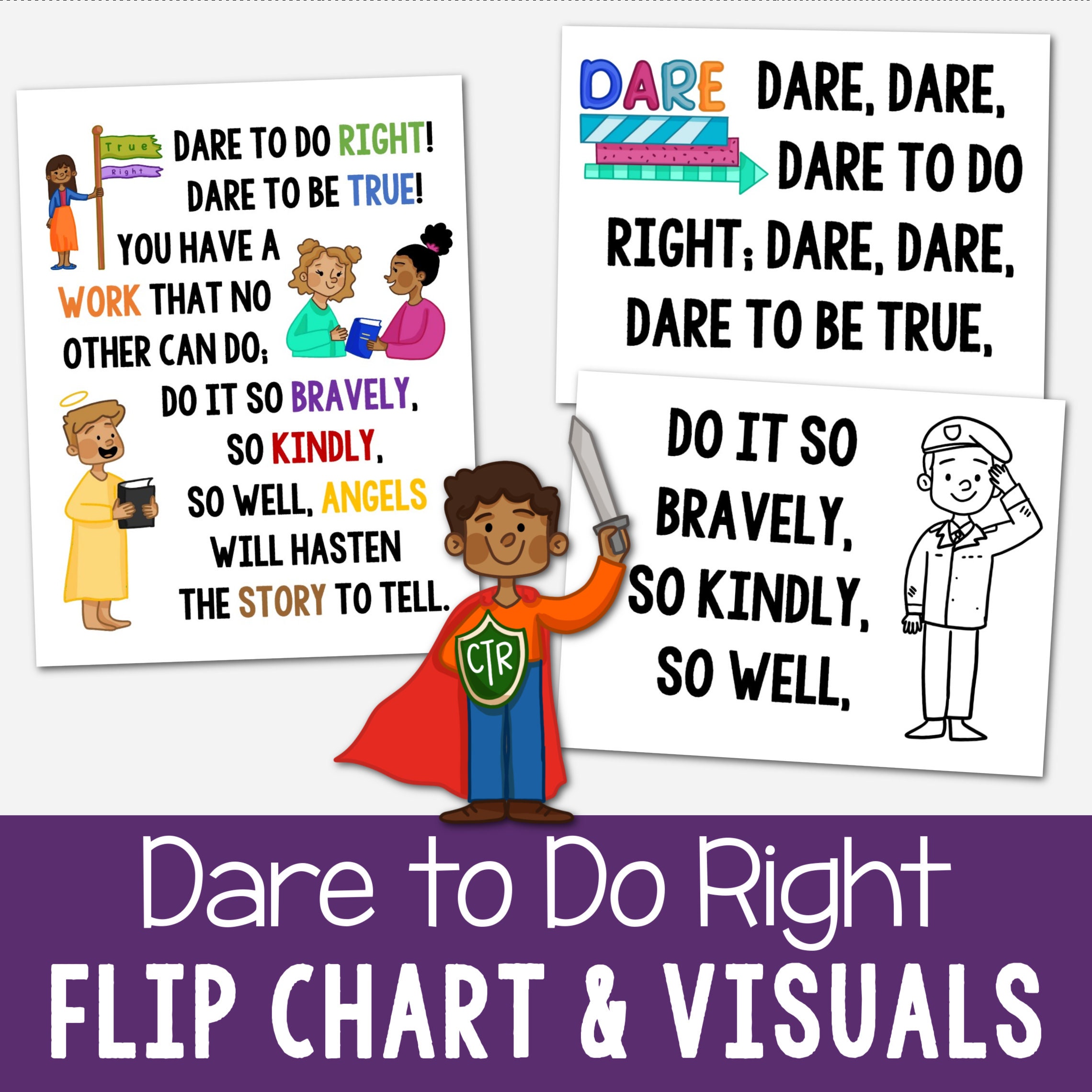 Dare to Do Right Flip Chart & Visual Aids Singing Time Slideshow ...