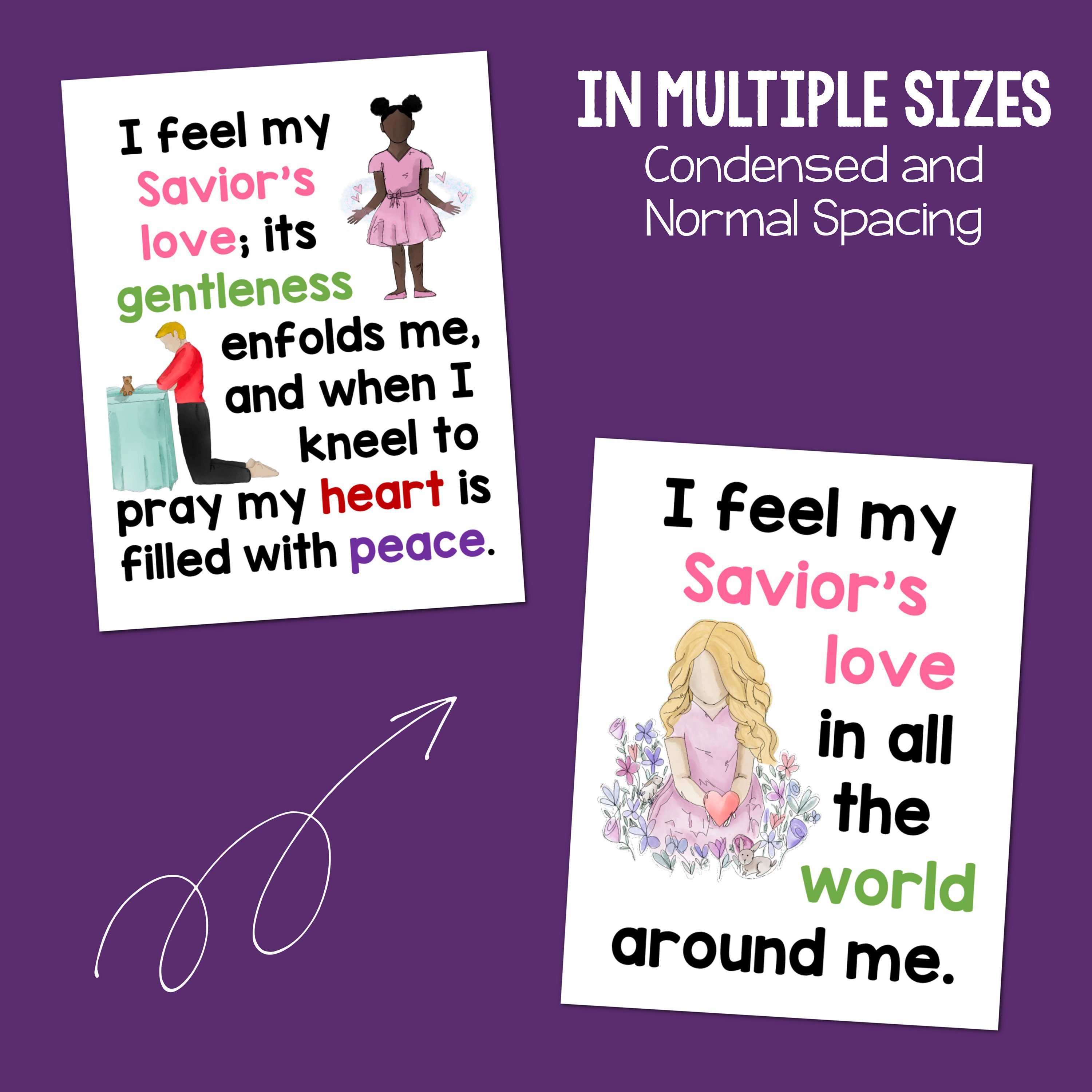 I Feel My Savior's Love Flip Chart & Visual Aids Teach Come Follow Me Song Slideshow Black and ...