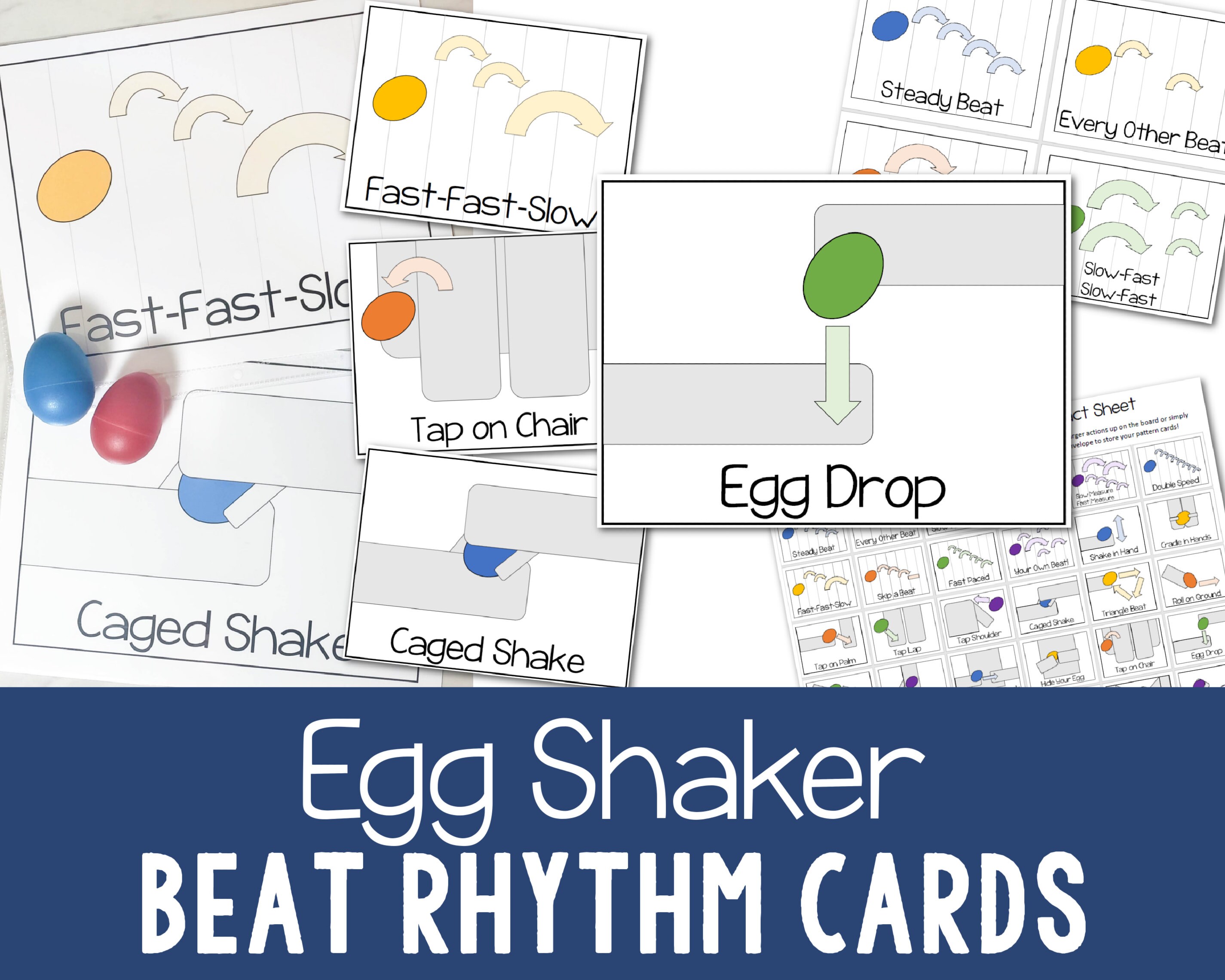 Egg Shaker Beat Rhythm Cards for Singing Time PDF Printable - Etsy