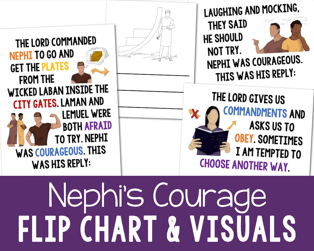 Nephi's Courage Flip Chart & Visual Aids Teach 2024 Come - Etsy UK