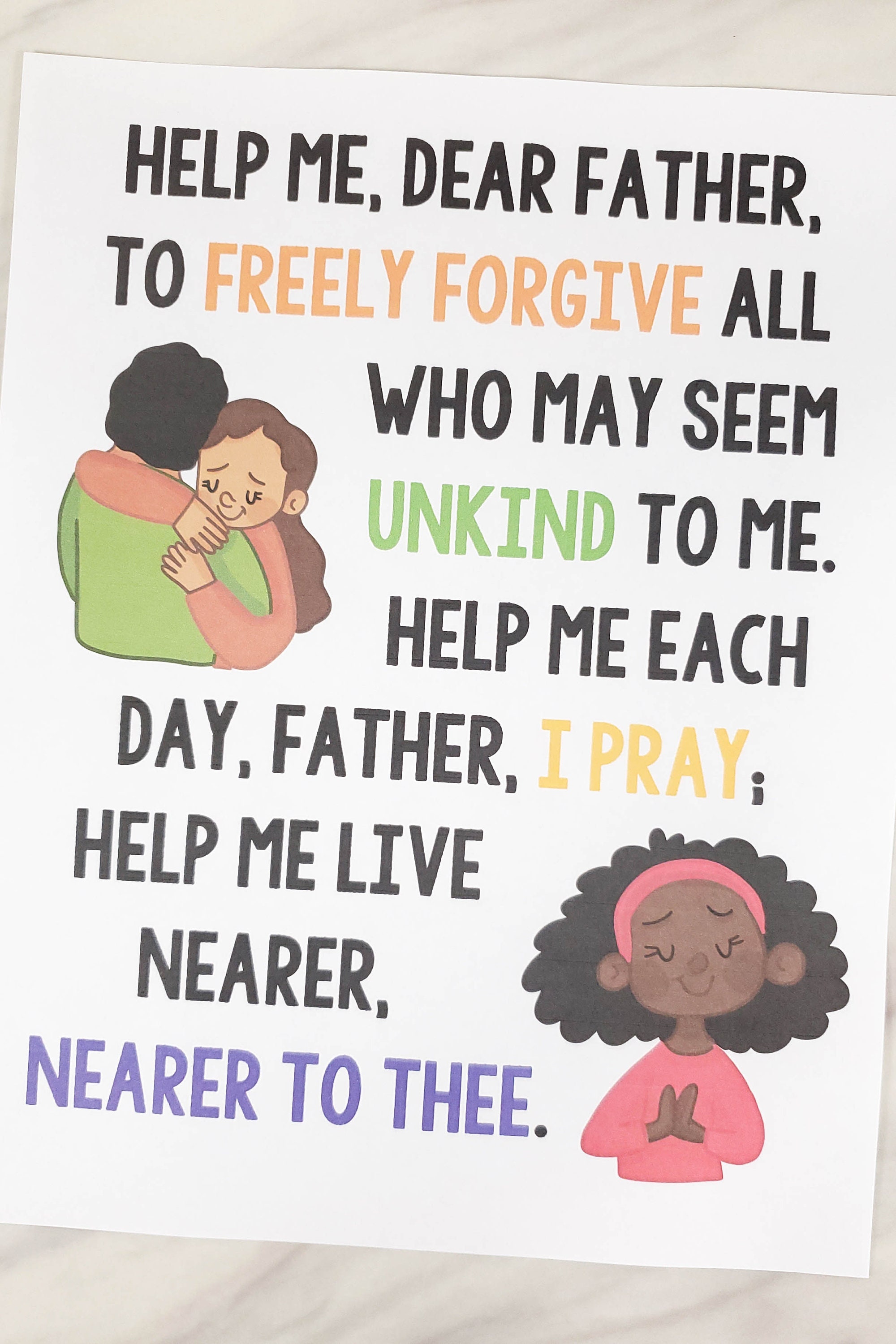 Help Me Dear Father Flip Chart & Visual Aids Singing Time Come Follow ...