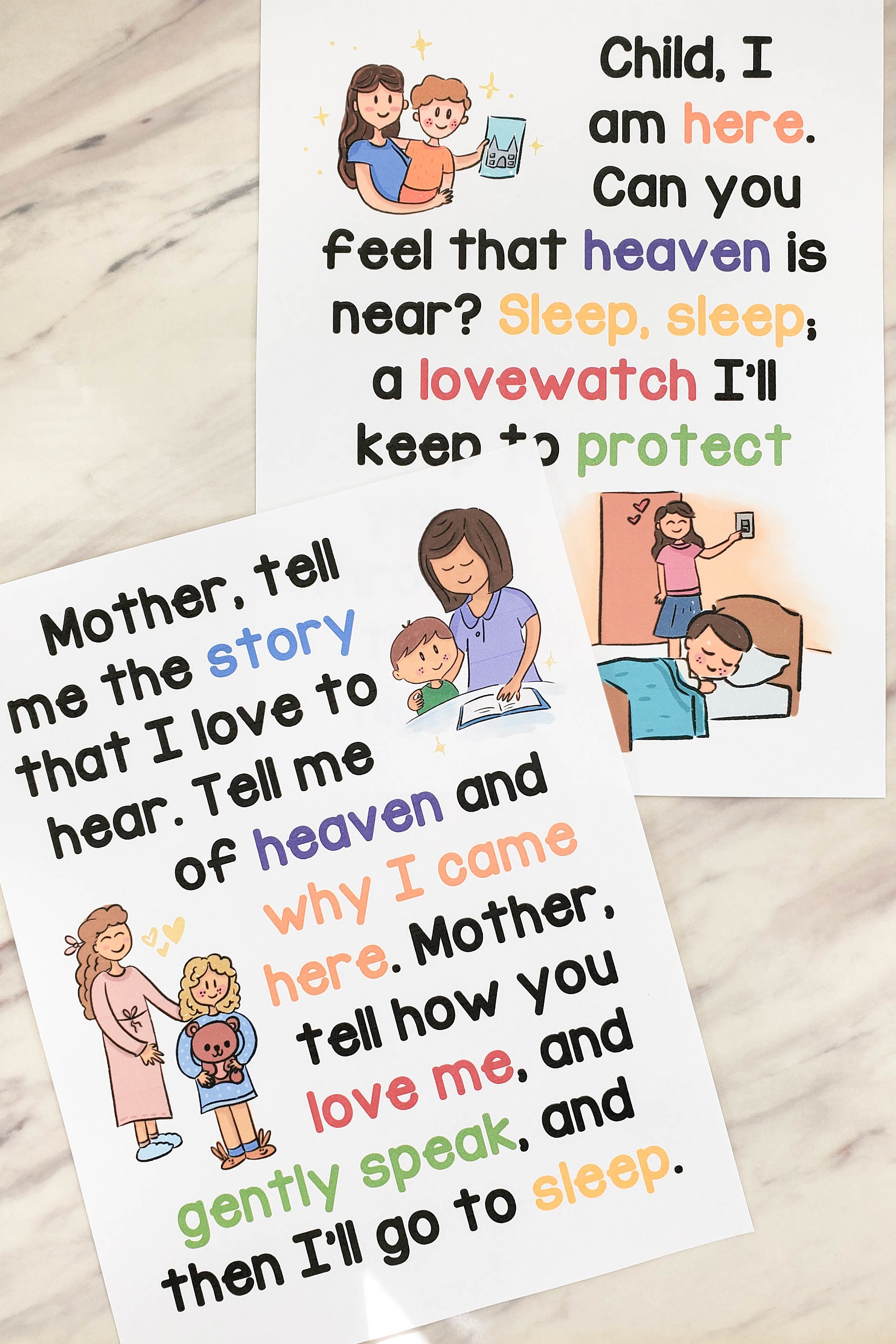 Mother Tell Me the Story Singing Time & Flip Chart Visual Aids Mother's ...