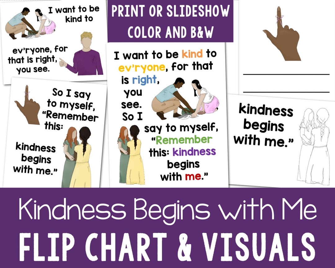Kindness Begins With Me Flip Chart & Visual Aids Teach Come Follow Me ...