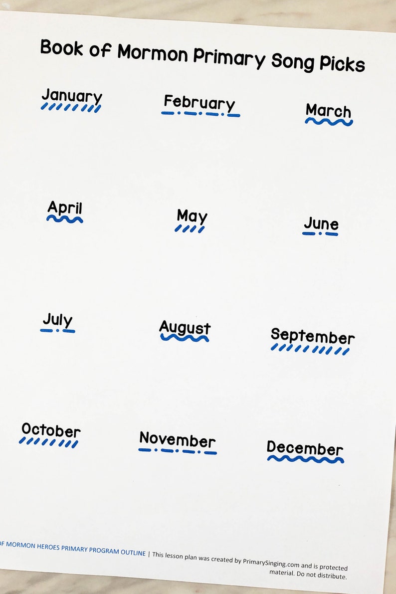 Book of Mormon Heroes Primary Program Script 2024 Outline Question ...