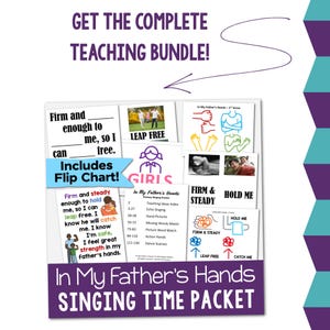 In My Father's Hands Flip Chart Visual Aids Singing Time Primary Song ...