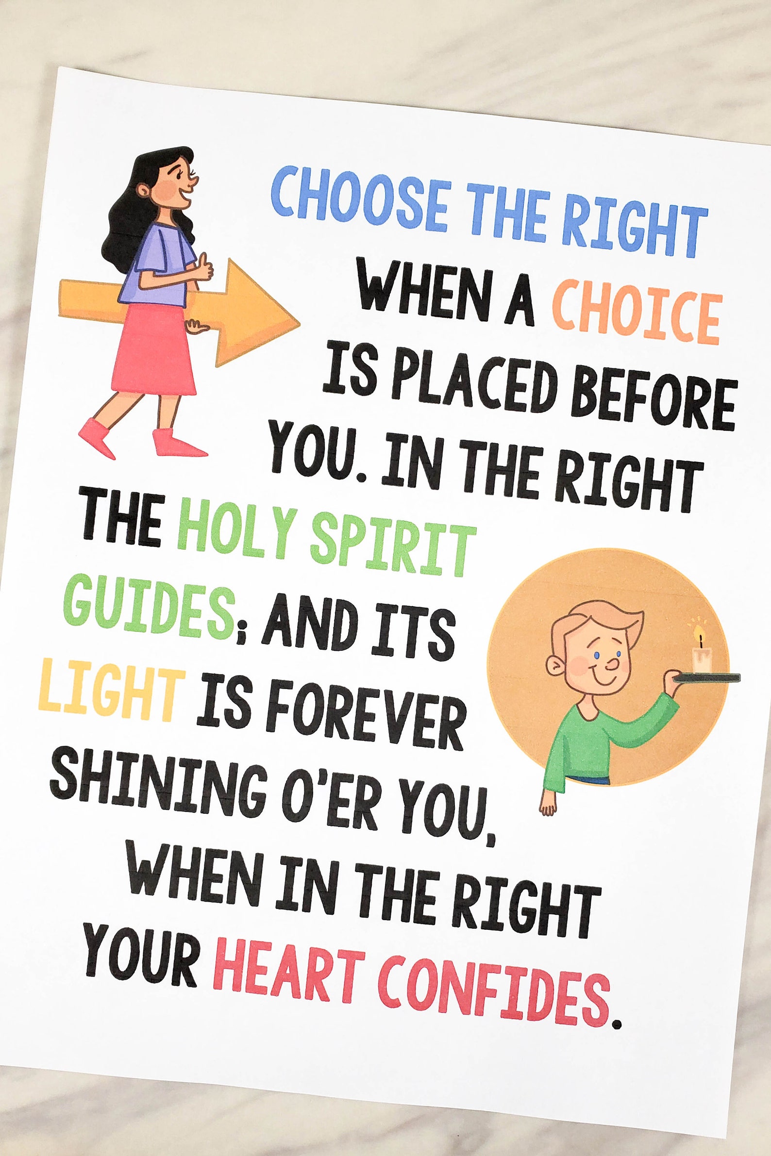 Choose the Right Flip Chart & Visual Aids Singing Time Come Follow Me ...