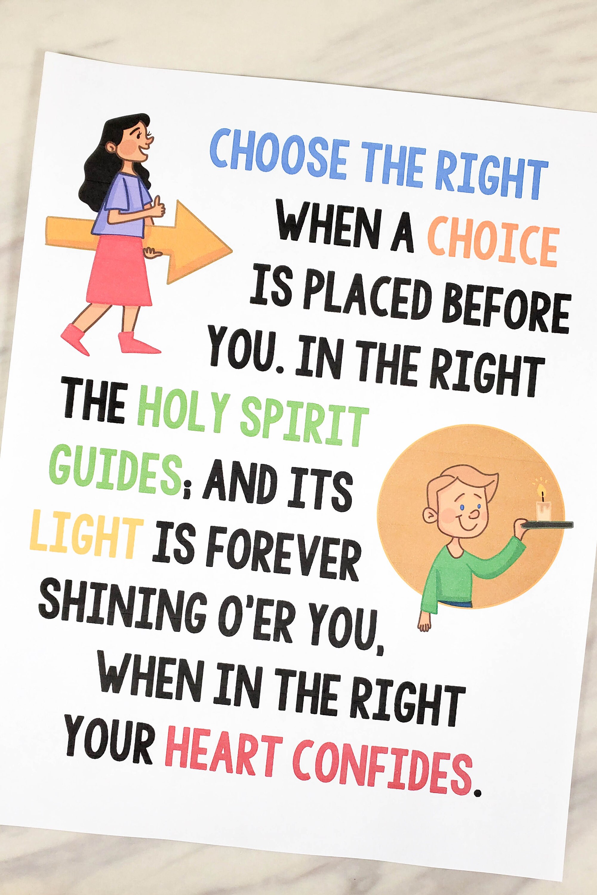 Choose the Right Flip Chart & Visual Aids Singing Time Come Follow Me ...