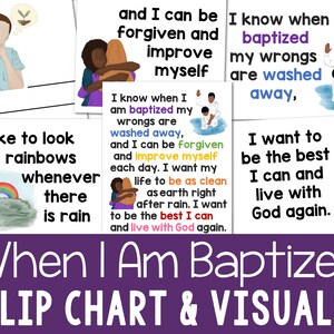 When I Am Baptized Flip Chart & Visual Aids Teach Come Follow Me Song ...